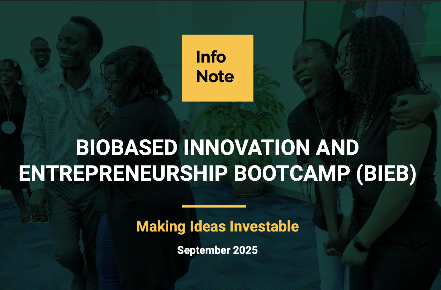 Info Note: Biobased Innovation and Entrepreneurship Bootcamp 2025 - BioInnovate Africa